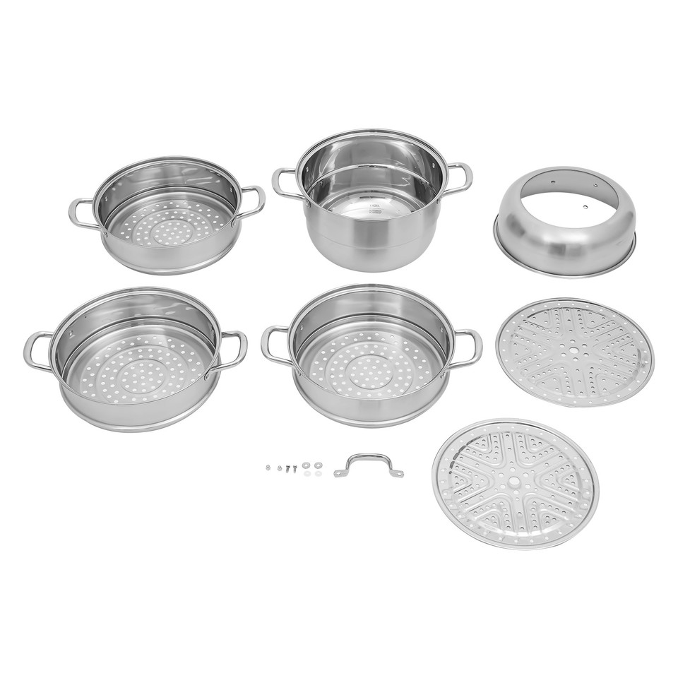 Large Capacity Steamer Cooker Pot Kitchen Cookware 5-Tier 304 Stainless ...