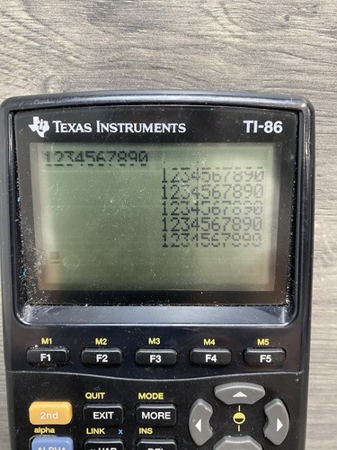 Texas Instruments TI-86 Black Graphing Calculator - Tested / Working ...