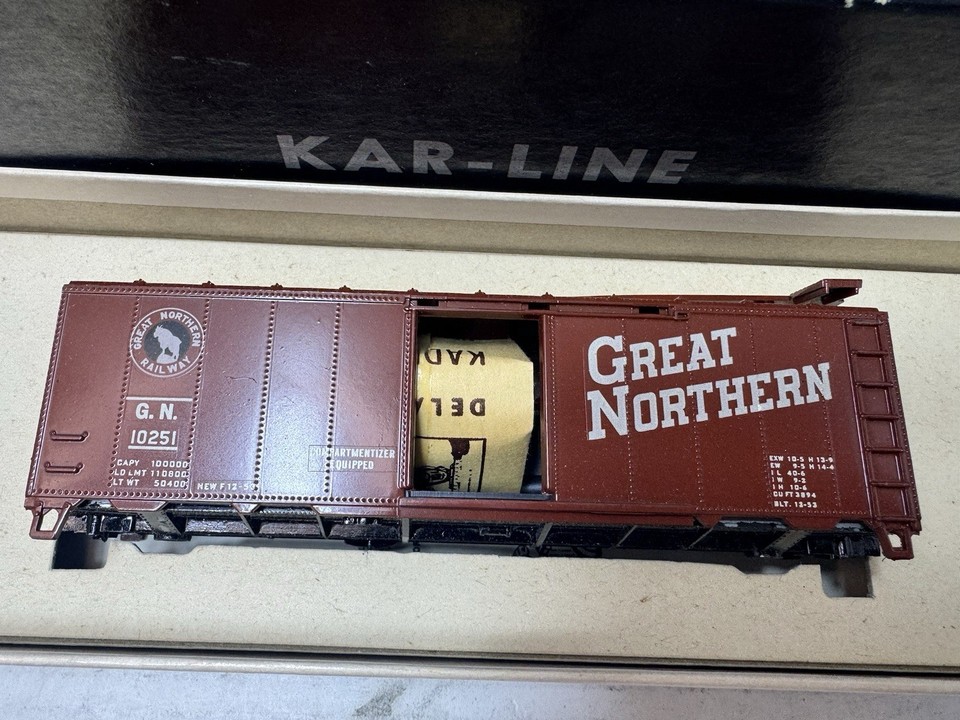 Kar -line Ho Scale Great Northern Slanted 40 Foot Box Car #80 | eBay