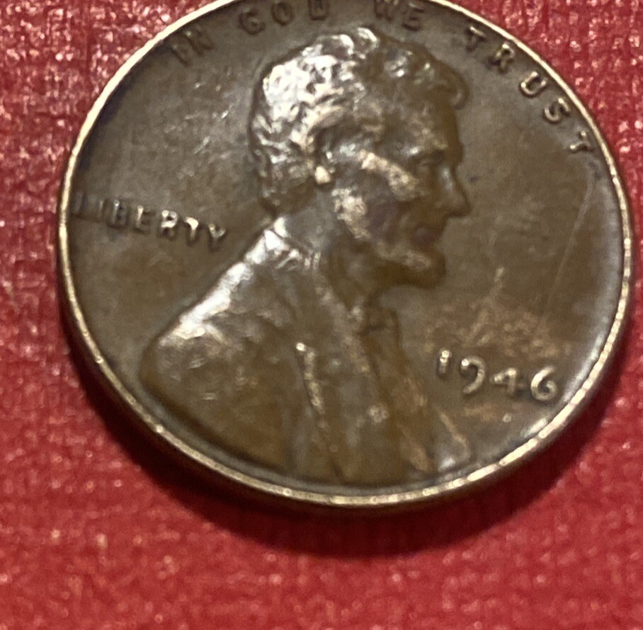 1946 Wheat Penny Lincoln No Mint Mark Extremely Rare Error - On The Rim ...