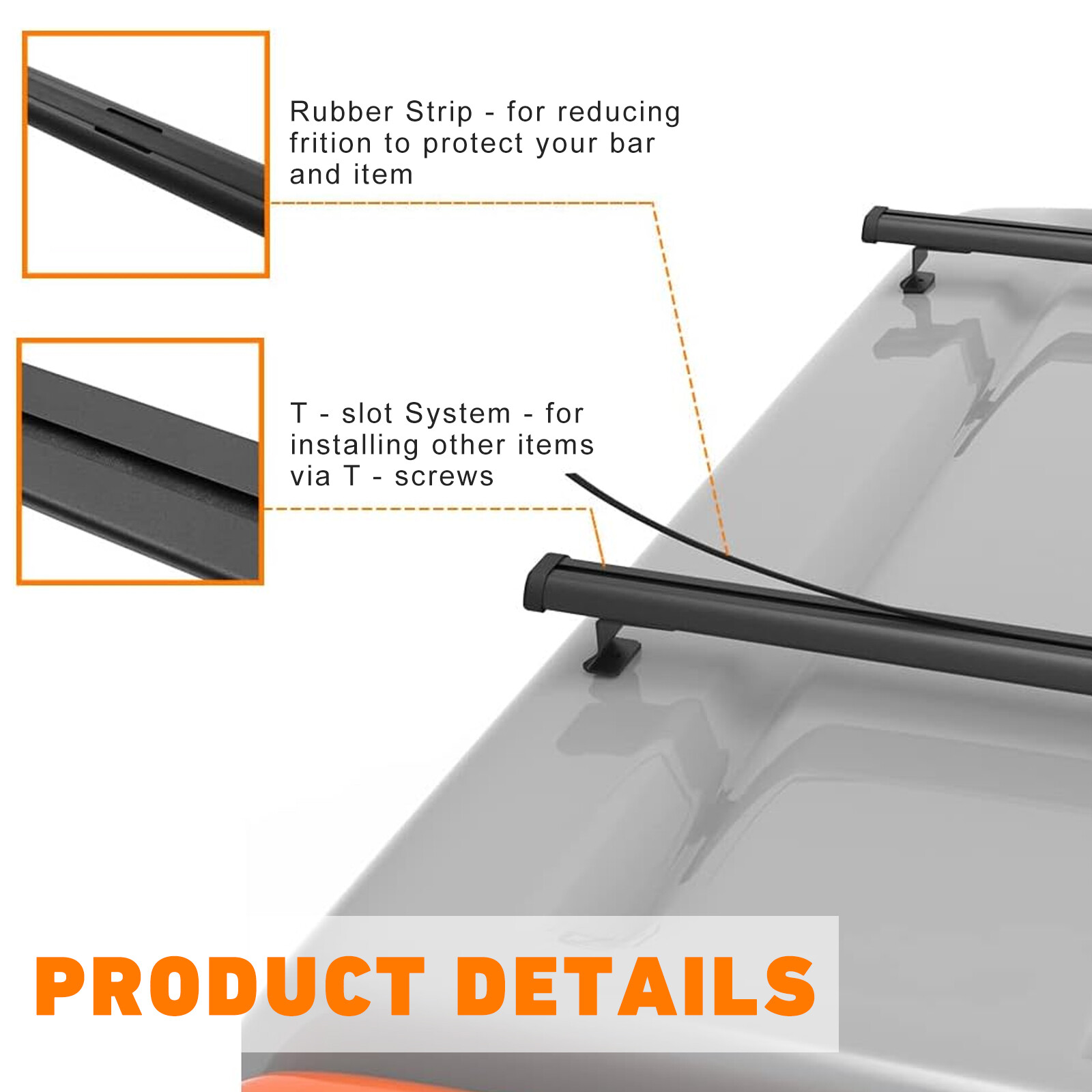 72" Adjustable Pickup Truck Topper Ladder Roof Rack Camper Shell for ...