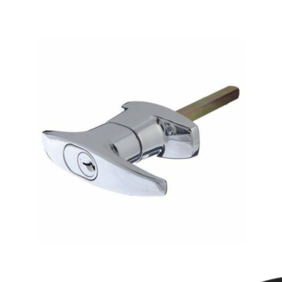 Lock Focus Garage Door T-Handle Keyway Rear Fix Polished Chrome ...