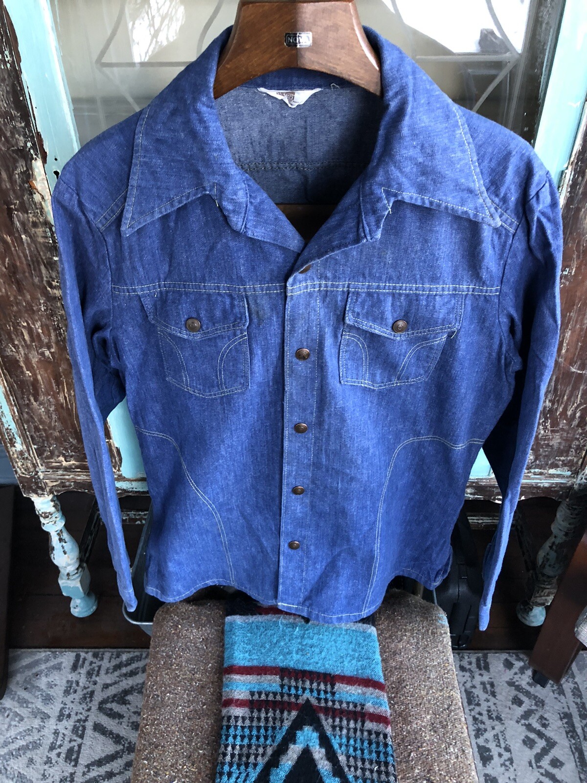 Vintage Early 80’s Montgomery Ward Denim Jacket, Bras… - Gem