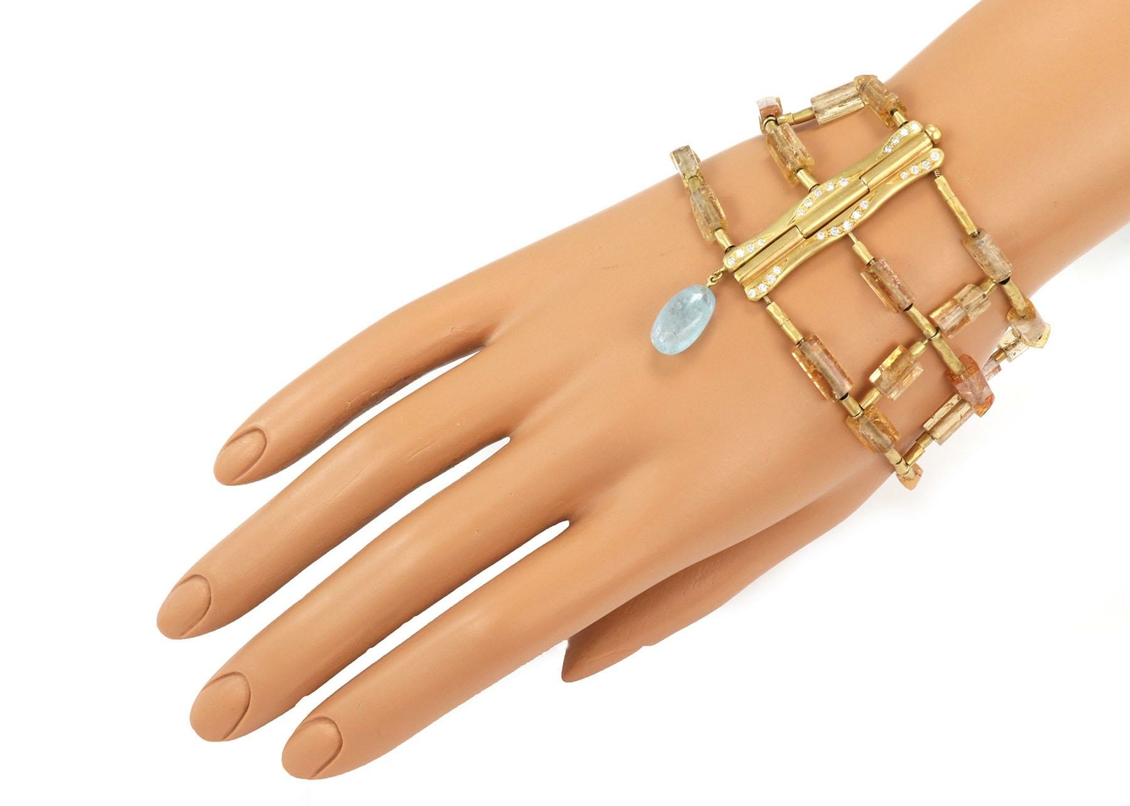 H.Stern Diamond & Gems18k Yellow Gold 3 Strand Wide Bracelet w/Box | eBay