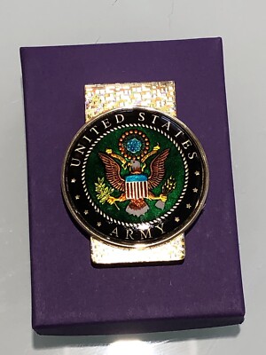 UNITED STATES ARMY Genuine Hand Painted Money Clip Keepsake, BRAND NEW ...
