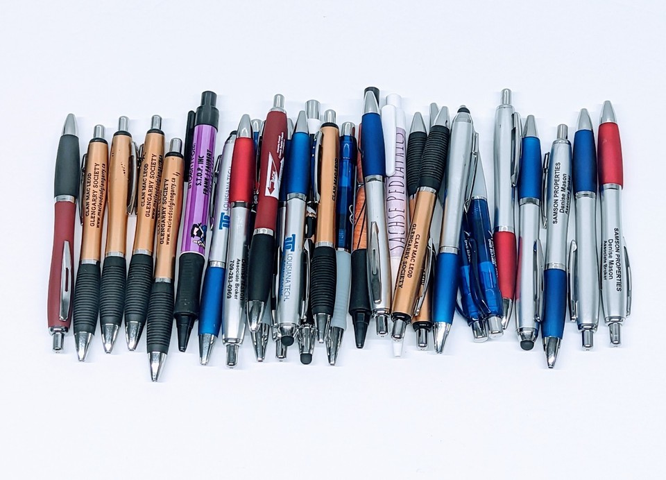 30ct Lot Retractable Misprint Pens Thick Barrel Rubber Grip: MIXED ...
