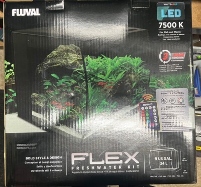 NEW Fluval Flex 9 Aquarium Kit - Fish Tank for Fish & Plants ...