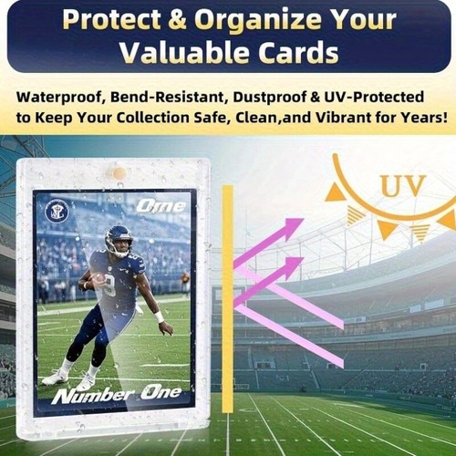 30 Pack Magnetic Trading Sports Card Holders 35pt One-Touch Hard UV ...