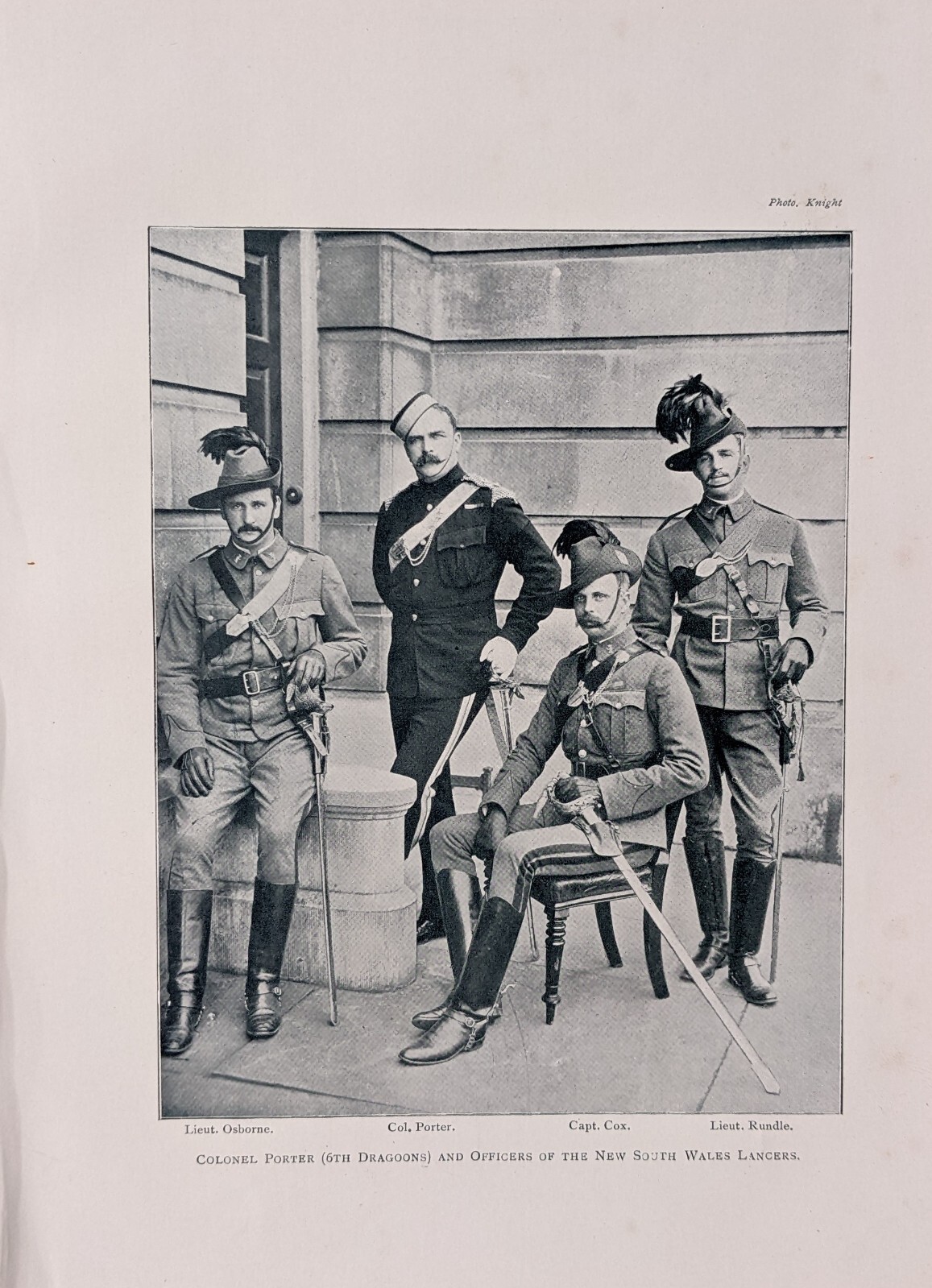c1902 BOER WAR PRINT COLONEL PORTER 6th DRAGOONS NEW SOUTH WALES ...