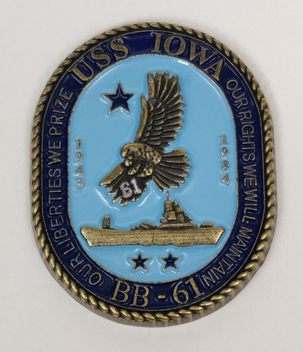 U.S. NAVY USS IOWA BB-61 CHALLENGE COIN MEDALLION | eBay