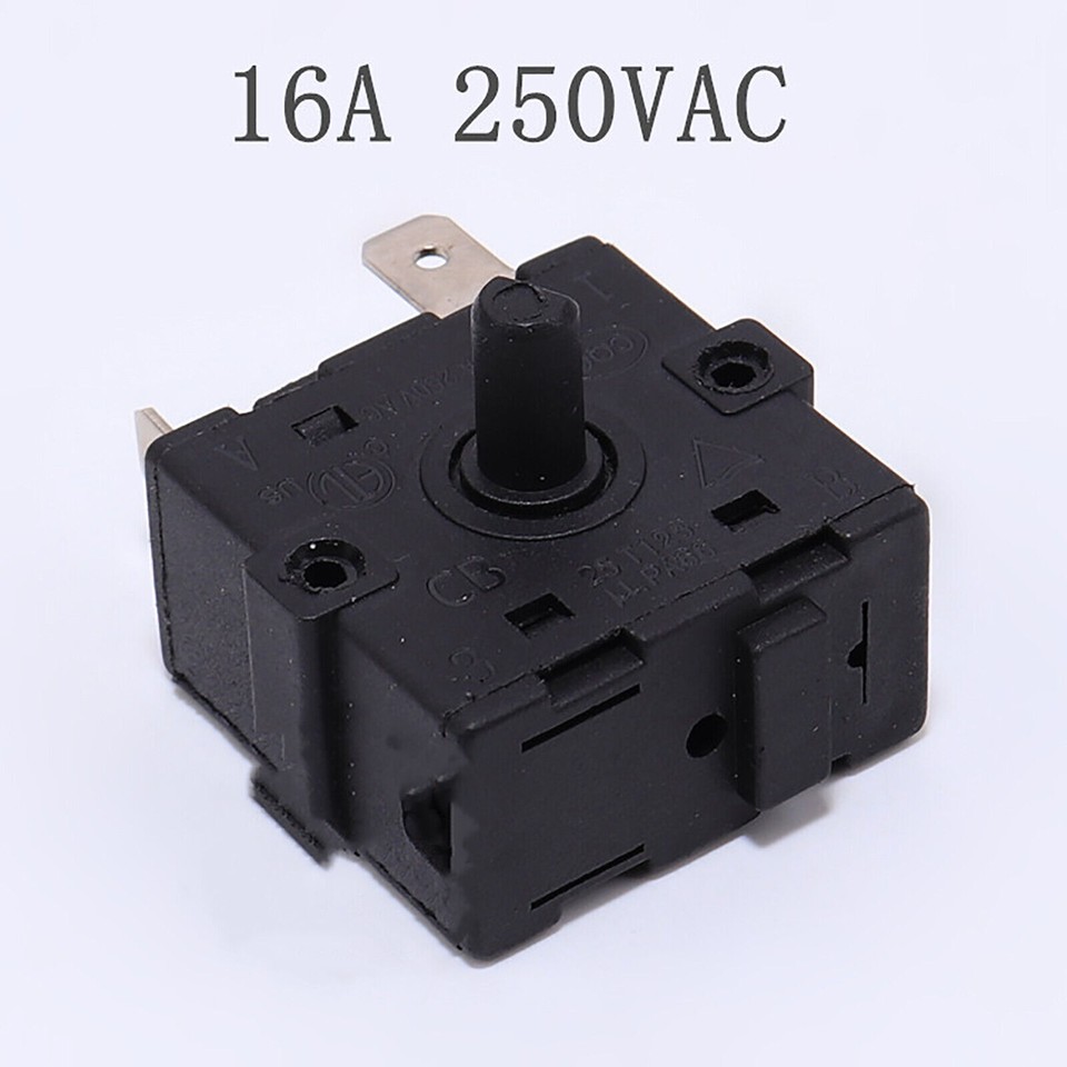 For Electric Room Heater AC250V 16A 3Pin 3 Position Rotary Switch ...
