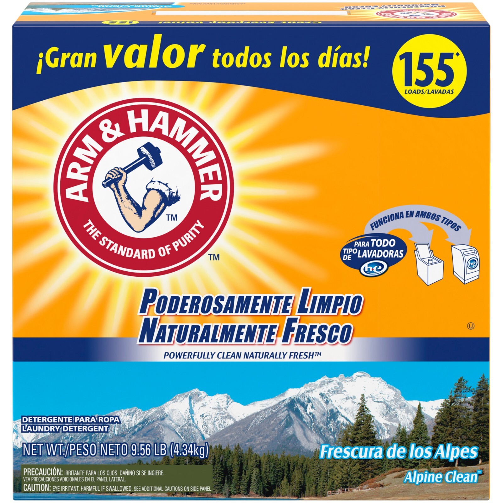 3 PACK ARM & HAMMER Powder Laundry Detergent, Alpine Clean, 9.56 lb ...