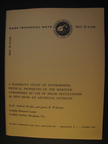1969 NASA Technical Report , MARTIAN ATMOSPHE | eBay