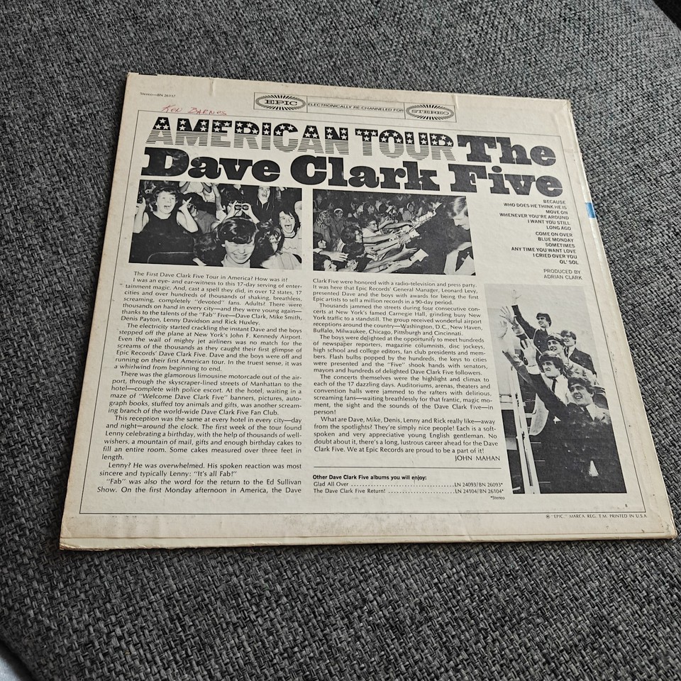The Dave Clark Five - “American Tour” 1965 Epic Mono LN 24117 | eBay