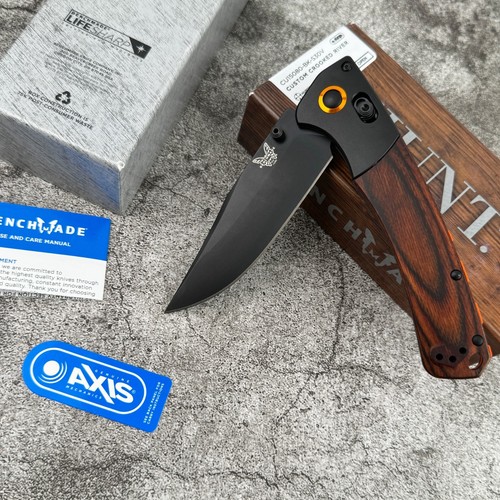 Benchmade 15080-2 Crooked River black Aluminum&Wood|Clip-Point/Folding ...