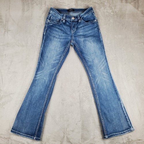 Fire & Rain Flare Jeans Faded Blue Size 9 Y2K Retro Bootcut Distressed ...
