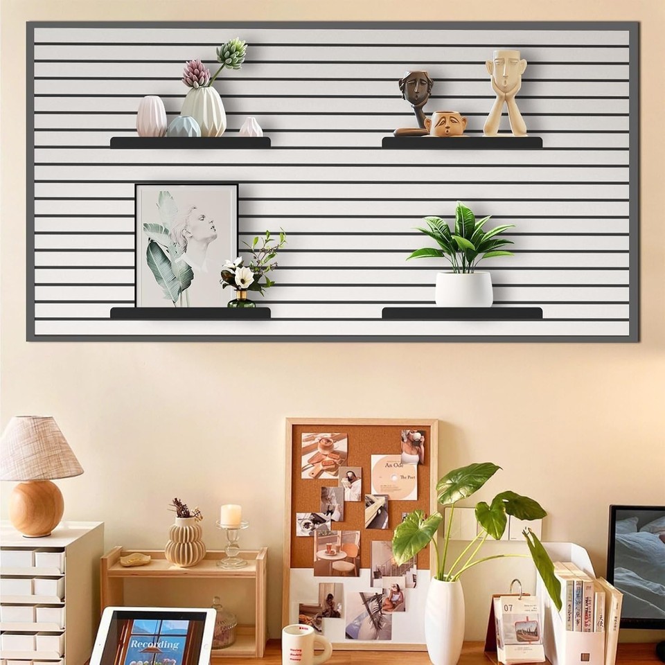 10 PCs Inch Slatwall Shelves, 13X6 Inch Metal Slat Wall Shelves ...