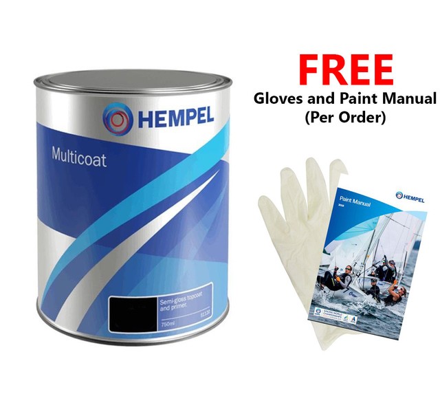 Hempel Multicoat Semi Gloss Enamel Topcoat Boat Paint 750ml - Light ...