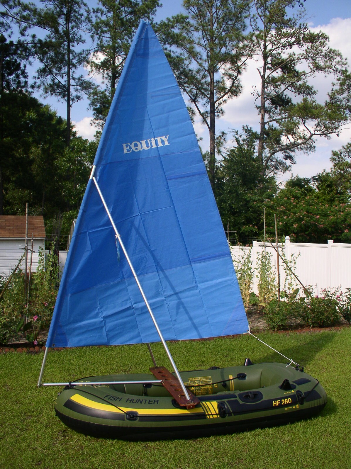 Sevylor Sail Kit with inflatable boat (Fish Hunter FH280) and 2 oars | eBay