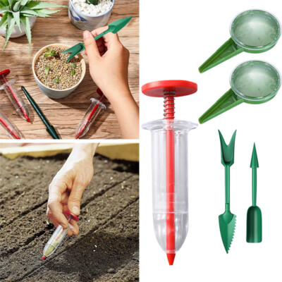 6Pcs Hand Held Seed Dispenser Seeder Durable Small Sower Outdoor Garden ...