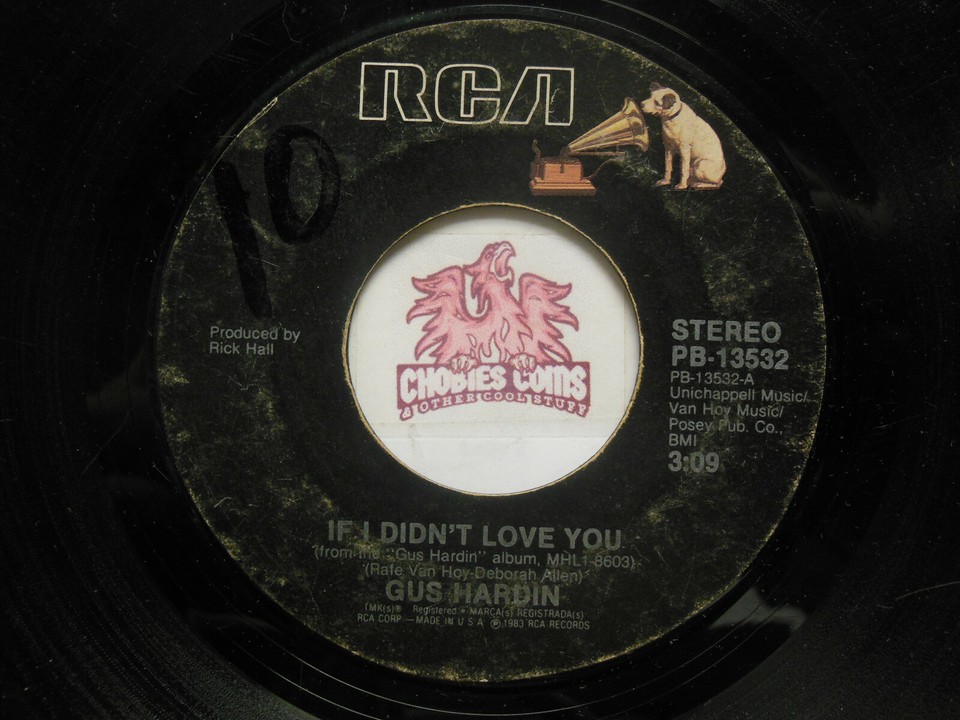 Gus Hardin: You Can Call Me Blue / If I Didn't Love You, 45 RPM G+ (NB ...