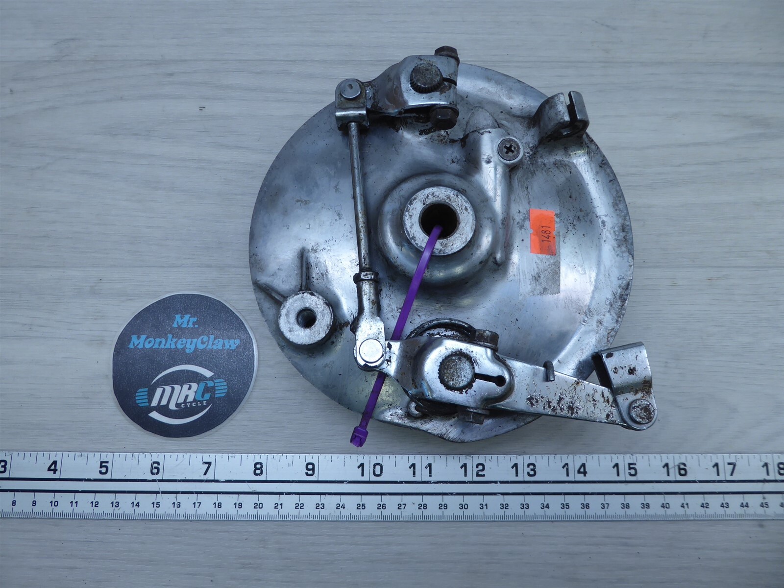 1972 Honda CB175 H1481. front brake plate hub drum w/speedo gear | eBay