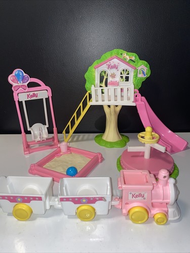 Vintage Mattel Barbie 1997 Kelly Playground Swing Accessories Playset ...