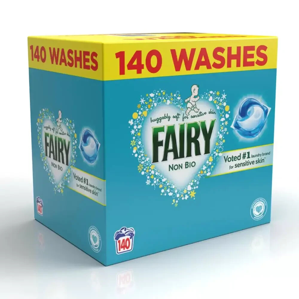 Fairy Non Bio Platinum Pods Washing Detergent Tablets Capsules 140 Pods ...