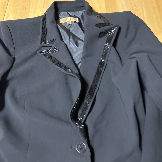 Kasper 3 Piece Black Evening Suit - Size 14 for sale online | eBay