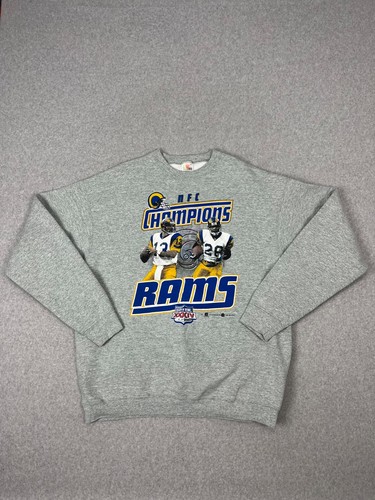 Vintage St Louis Rams Sweatshirt Mens 2XL Gray Super Bowl XXIV NFL 2000 ...