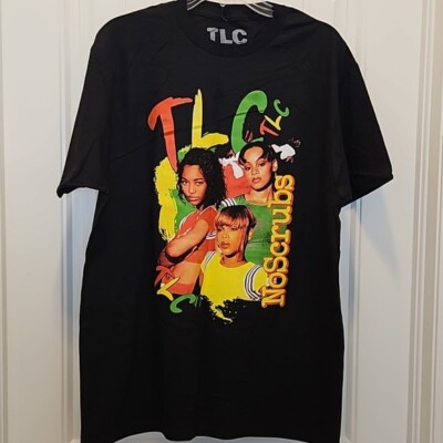 TLC Band Graphic Tee Size Large Unisex New 90's Hip Hop T-shirt Black ...