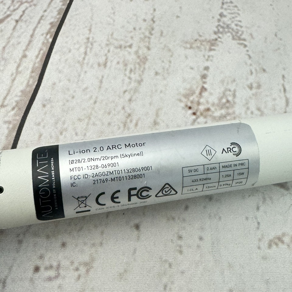 RollEase Automate 5V Li-ion Zero EQ 2.0 28mm Motor MT01-1328-069001 | eBay