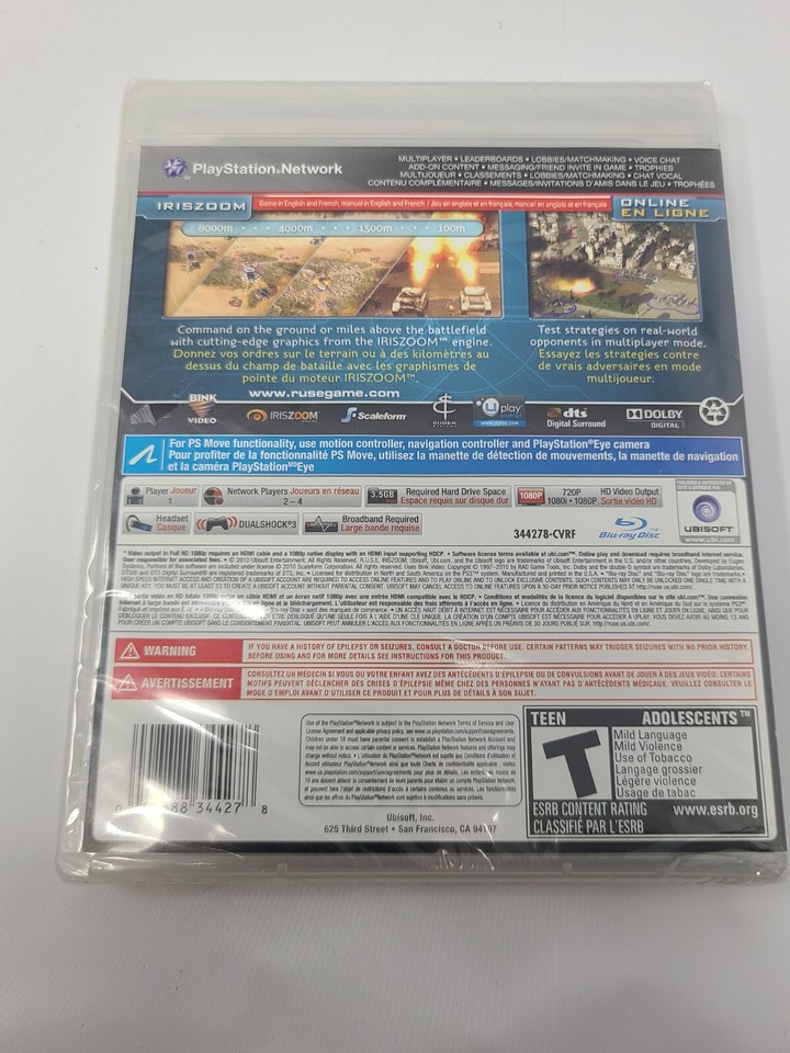 NEW SEALED RUSE Art Of Deception Sony PlayStation 3 2010 PS3 Brand ...