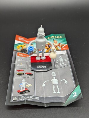 Mega Construx Heroes Series 2 Futurama BENDER Mini Figure 2017 Complete ...