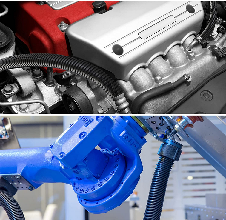 Split Wire Loom Conduit Convoluted Tubing Flex Harness Cable Protector ...