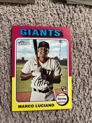 Marco Luciano 2024 Topps Heritage 391 San Francisco Giants RC Baseball ...