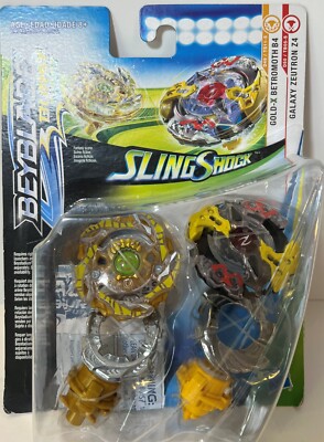 Beyblade Burst Turbo SlingShock Gold-X Betromoth B4 & Galaxy Zeutron Z4 ...