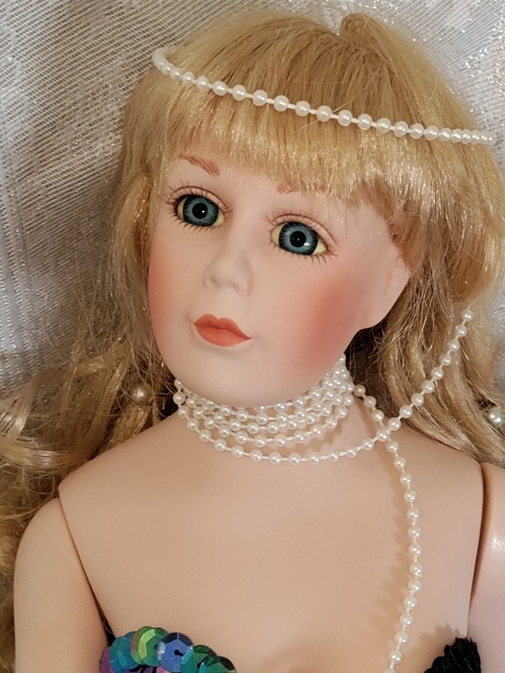 SALE ! RARE & VTG. CASSANDRA By William Tung Porcelain Mermaid Doll ...