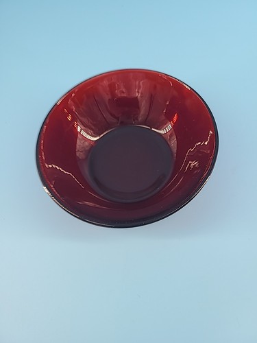 Vintage Royal Ruby Red glass Dessert Fruit bowl Anchor Hocking ...