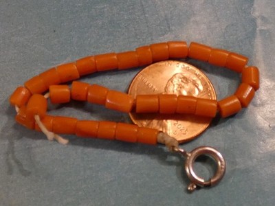 ANTIQUE AUTHENTIC RED CORAL STRAND 5 1/2 INCHES NEPAL YOU WIN THE WHOLE ...