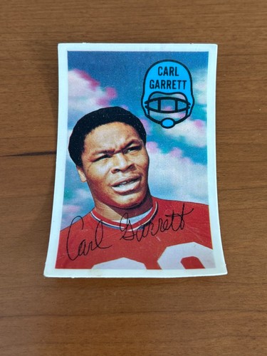 Carl Garrett XOGRAPH Football Card, 1969-1970, Boston Patriots, Running ...