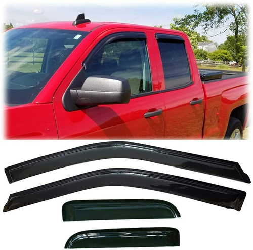 For 2004-2014 Ford F150 Extended Cab Window Vent Visor Sun Rain Guards ...