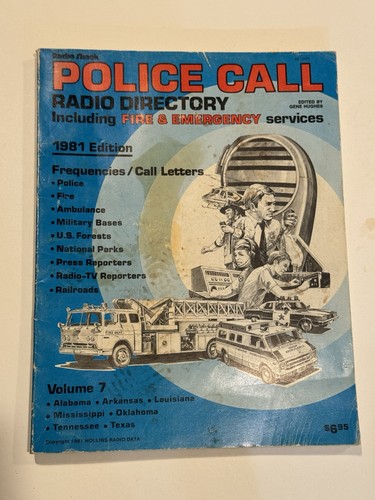 Vintage 1981 RadioShack Police Call Radio Directory Vol 7 - AL AR LA MS ...