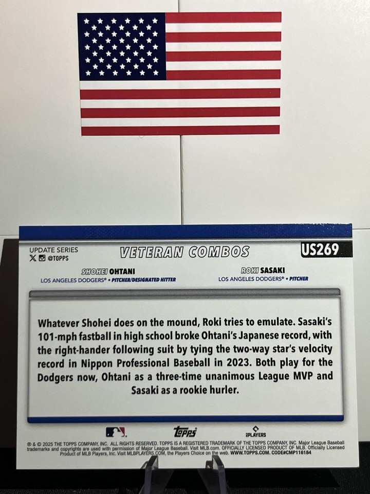 2025 Topps Update #US269 Rising Sons (Shohei Ohtani / Roki Sasaki) VC ...