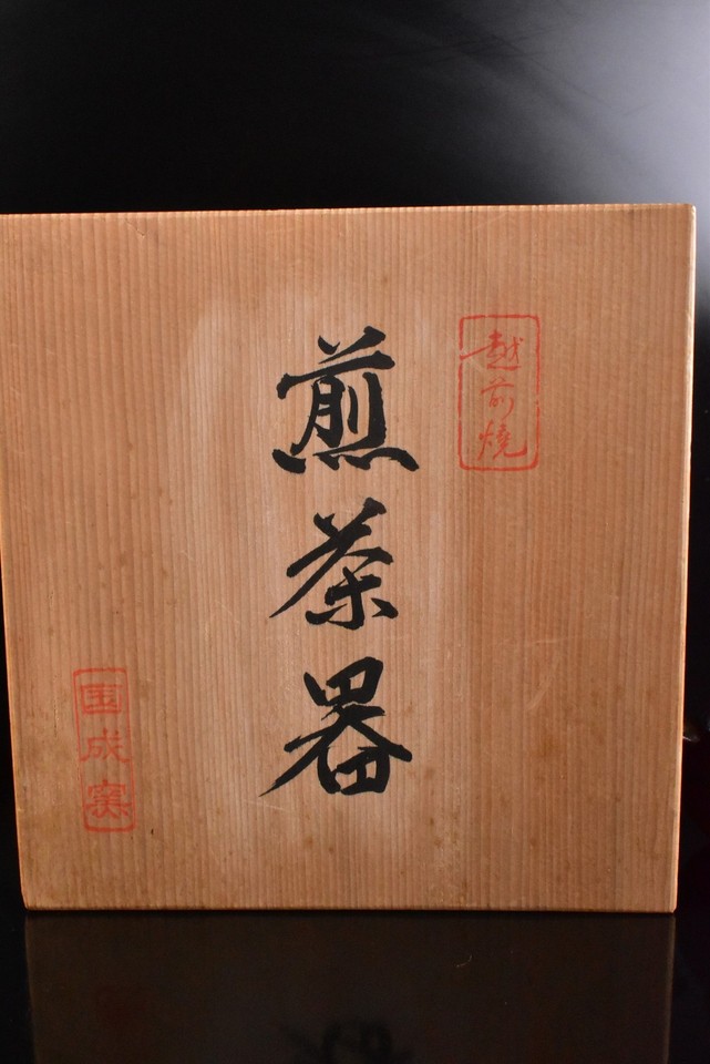 S4784: Japanese Echizen-ware Sencha TEAPOT YUSAMASHI CUPS, auto w ...