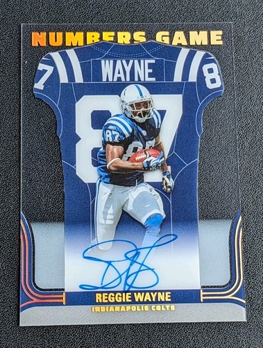 2022 Panini Contenders Reggie Wayne NG-RWA Numbers Game Autograph Colts ...
