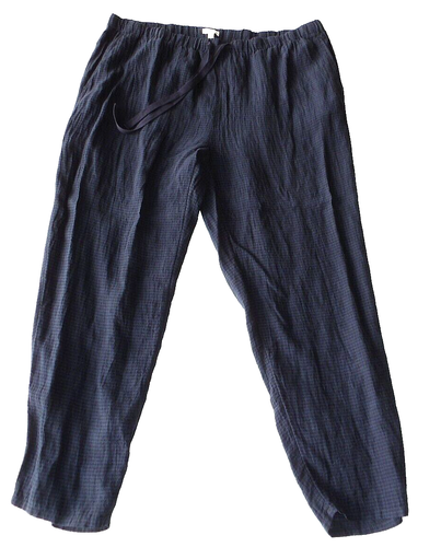 Eileen Fisher Women XL Puckered Organic Linen Tapered Pants Elastic ...