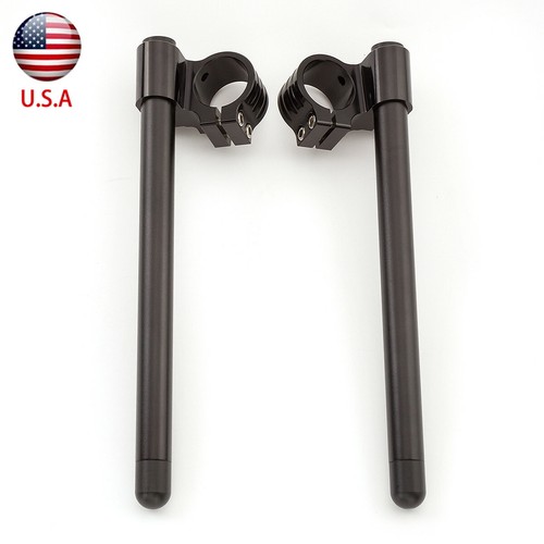 37mm Rised Fork Clip on Handlebar Clamp Tube Mount CNC 10 Degrees ...