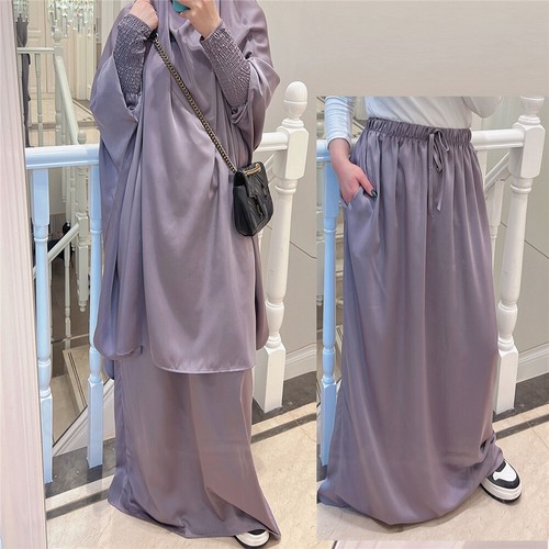 Khimar Hijab Overhead Burqa Caftan Abaya Muslim Women Prayer Set ...