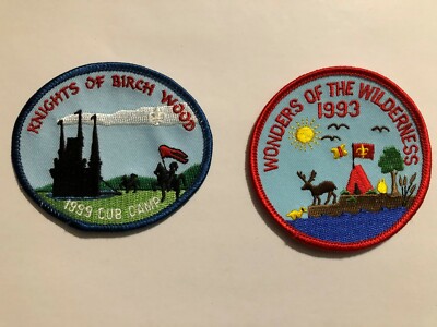 BSA Boy Scout 2 random pocket patches one dated 1993 one no date 2 ...